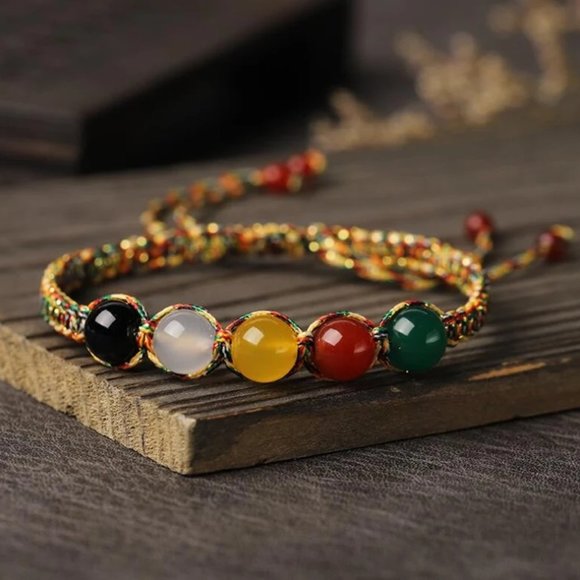 EvelynCreations | Jewelry | Five Element Braided Bracelet Natural ...